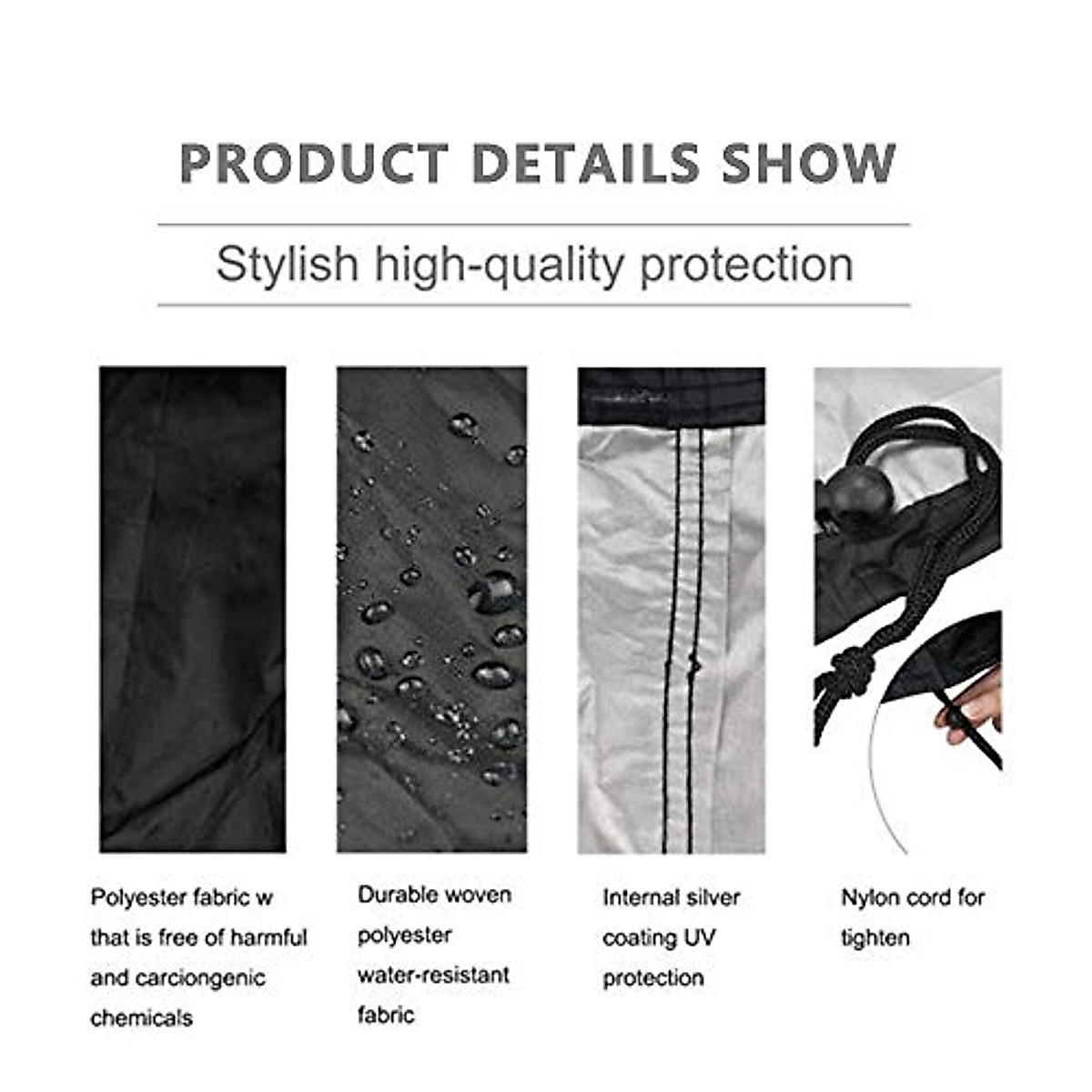 Patio Cover, Large Outdoor Sectional Furniture Cover, V-Shaped Waterproof Outdoor Veranda Sofa Cover Garden Couch Protector Black (85''Lx85''Lx34''H) (215X215X87CM) (SW-8596)