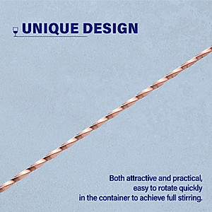 2 Pcs 12 Inches Bar Spoon, Long Handle Mixing Stirrers for Drink, Briout Stainless Steel Bar Cocktail Shaker Spoon, Rose Gold