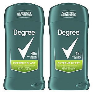 Degree Men Original Protection Antiperspirant Deodorant Extreme Blast Twin Pack 48-Hour Sweat and Odor Protection Antiperspirant For Men 2.7 oz