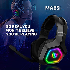 Gamer Headset K10 | Sonido Surround | Blocks External Noise | Includes microfone | Compatible with PS5, PS4, Xbox One, Nintendo Switch, PC, I pad, Celulares