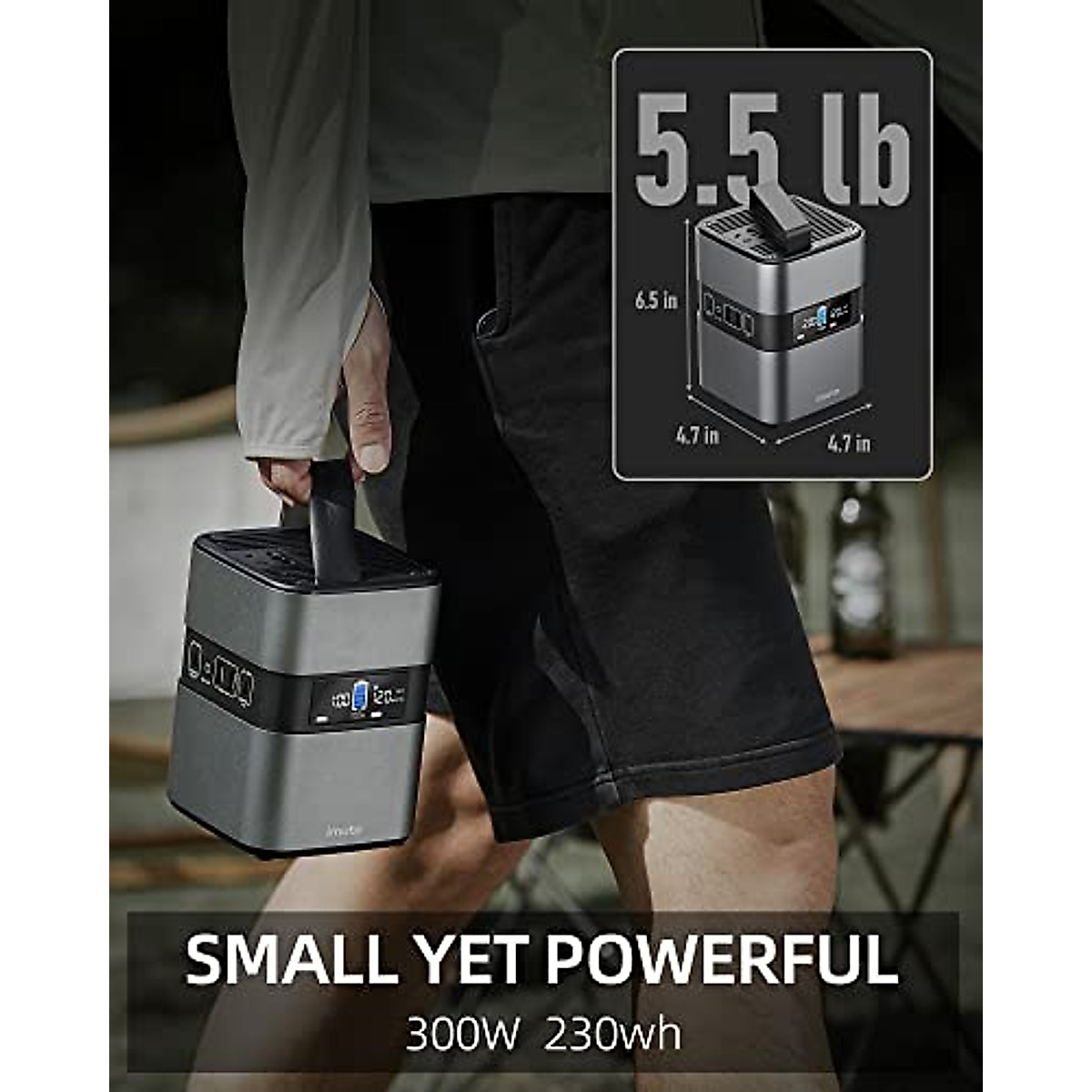 imuto 300W Portable Power Station,230Wh 64000mAh Solar Generator with 110V/300W Pure Sine Wave AC Outlet&USB C PD100W Backup Lithium Battery Power Supply for Outdoor Camping Travel CPAP Emergency