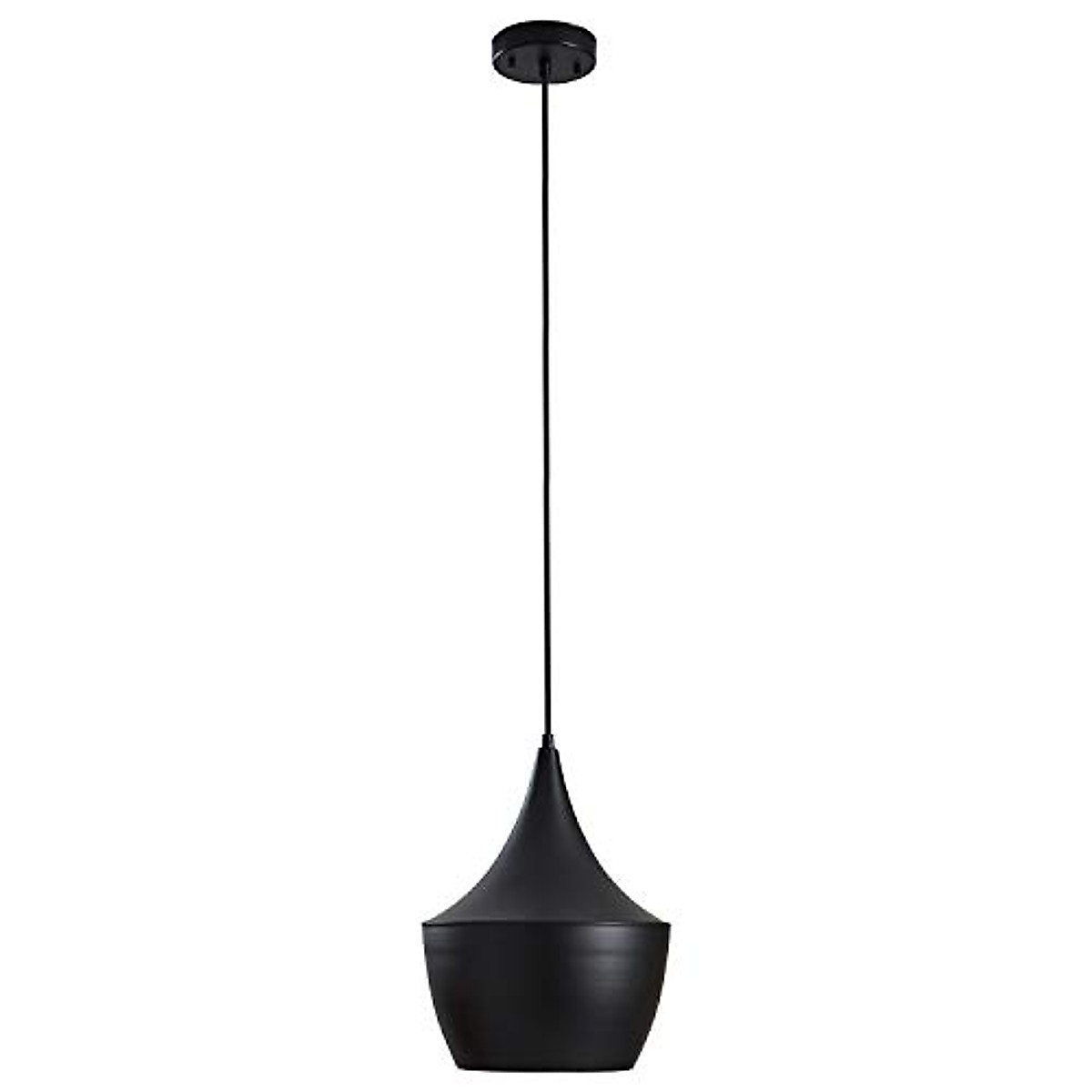 Amazon Brand – Rivet Industrial Pendant Light with Bulb, 63"H, Black