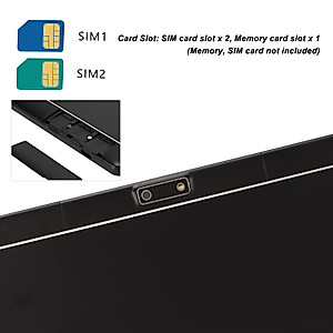 Jakoo Tablet PC, Tablet PC 8 Core 100-240V WiFi 1.6GHz 2MP 6000mAh Rear View Camera for Home Black US Plug