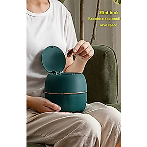 MFCHY Desktop Trash Can Dustbin Bin Household Mini Bedside Waste Bin Tea Table Small Garbage Bucket ( Color : Gray , Size : 1pcs )