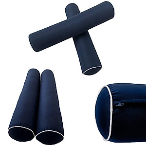 Prolinemax |Cover ONLY| Outdoor Style 1 Crib Contrast Trim Daybed Mattress Bolster Pillow Fitted Sheet AD101