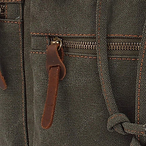 KAUKKO Vintage Casual Canvas and Leather Rucksack Backpack, 1Navy