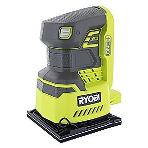 Ryobi P440 One+ 18V Lithium Ion 12,000 RPM 1/4 Sheet Palm Sander w/ Onboard Dust Bag and Included Sanding Pads (Battery Not Included, Power Tool Only)