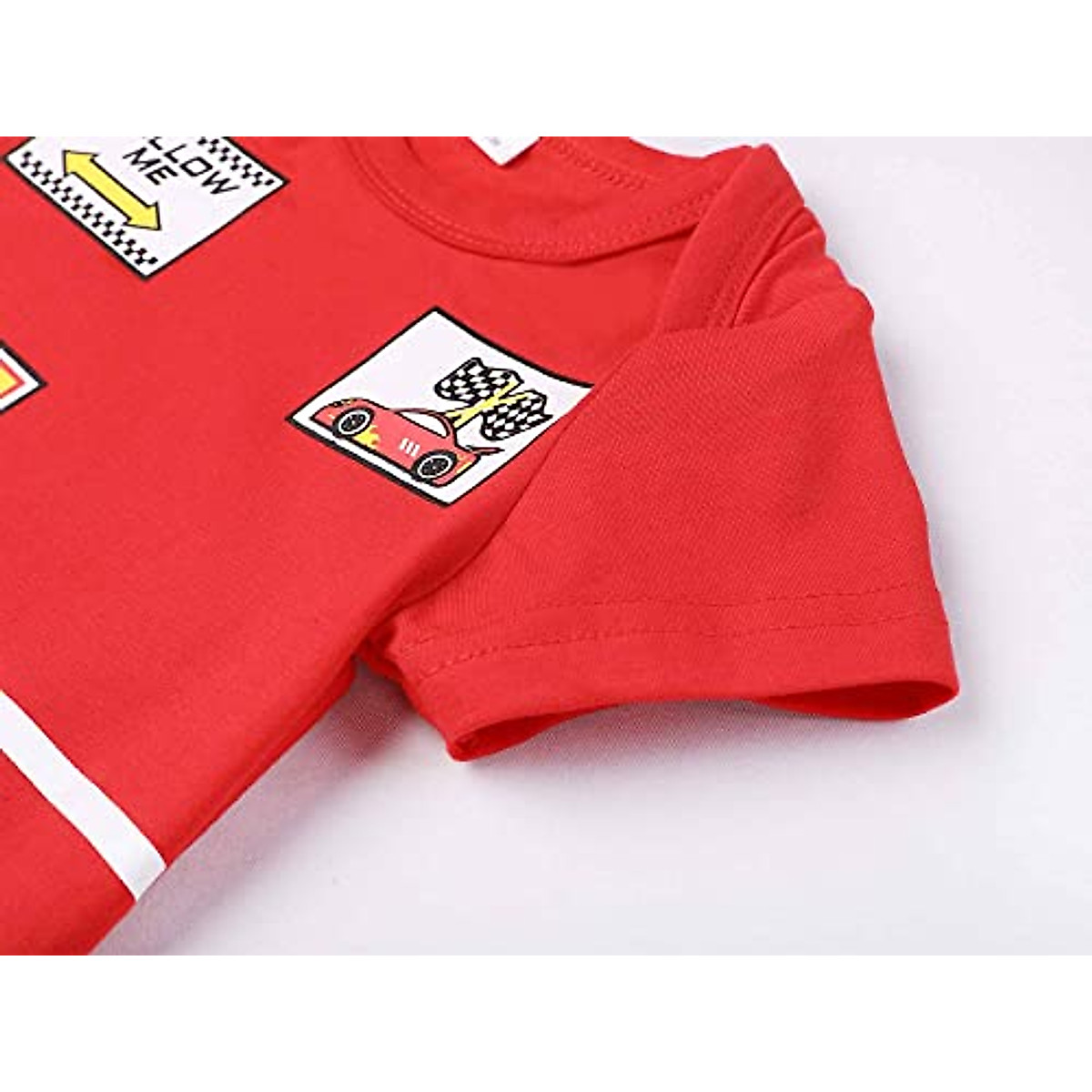 Zusnxaxe Newborn Baby Boys Girls Race Car Driver Costume Halloween Outfit for Children, Baby Spacesuit with hat, Birthday Gifts, Toddler Pretend Role Play Dress Up, Photo shoot, Summer(Short,12-18M)