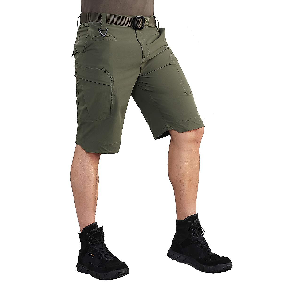CARWORNIC Men's Quick Dry Hiking Tactical Shorts Lightweight Stretch Outdoor Cargo Shorts with Multi Pockets Summer Casual Camping Travel Fishing Shorts