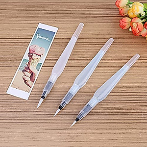 Water Brush Pen, 3 Pcs Refillable Water Brush Pen Art Crafts Tool Watercolor Painting Calligraphy Ink Set