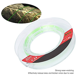30m 0.6# Fishing Line, Sinking Fishing String, Fishing Wire, Jewelry String for Decorations, Salt Water Fishing, Boat Fishing, Kayak Fishing(Main line Green)