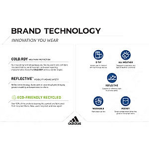 adidas Winter Performance Voyager 2.0 Gloves with Multiple Touchscreen Conductivity Points, Black, Medium/Large