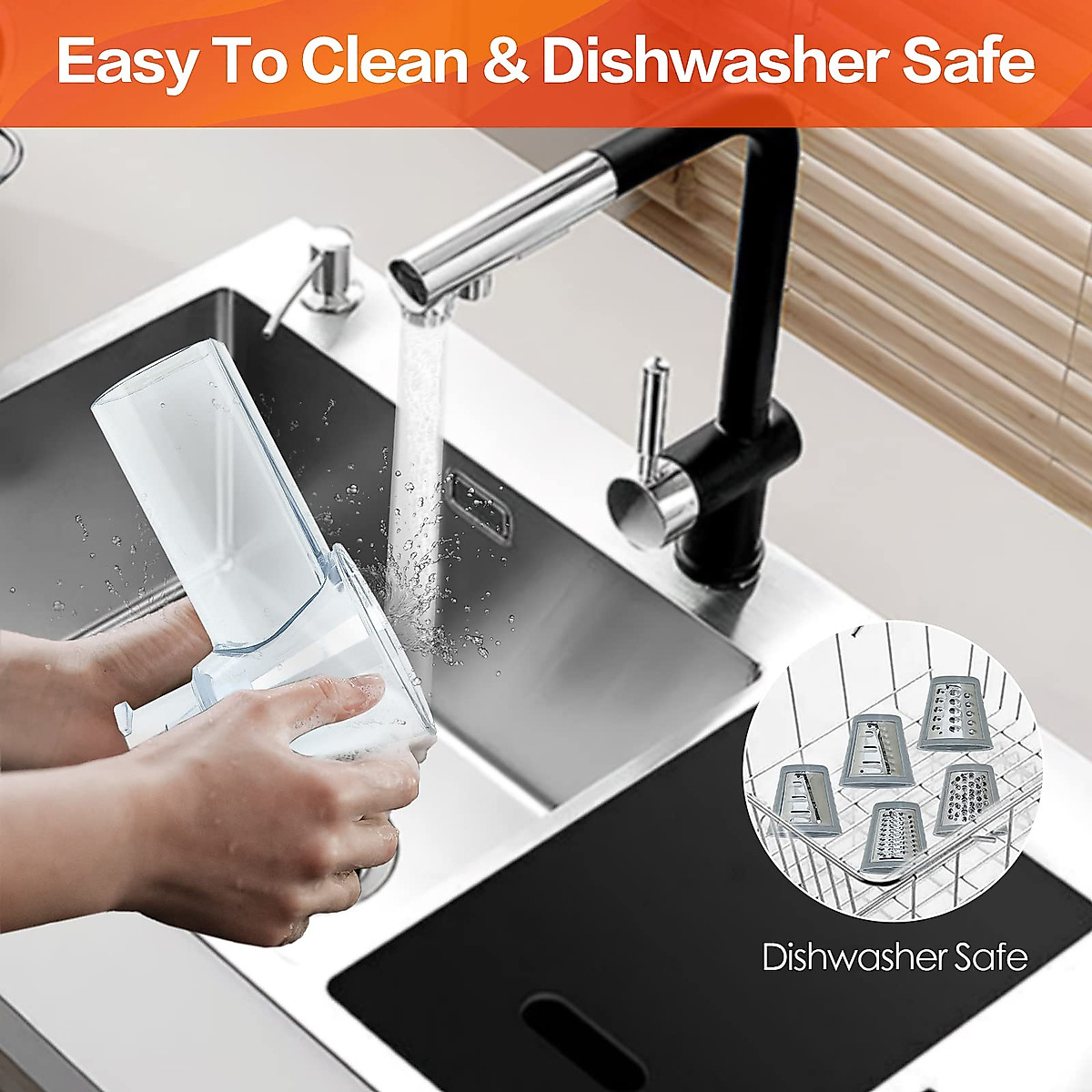 LynTorin Electric Cheese Grater, Electric Slicer/Shredder for Vegetable Fruits, One-Touch Control Electric Salad Maker Machine with 5 Attachments,Electric Vegetable Graters for Home Use