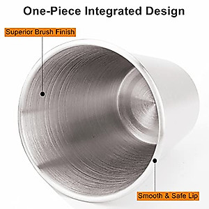 JIANYI Stainless Steel Cups, 8 Ounce Stainless Steel Kids Cups for Drinking, Reusable Water Tumbler Metal Drinking Glasses for Kids and Adults, fathers day gift ideas (4 Pack)