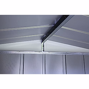 Arrow Classic Steel Storage Shed, 10x8, Flute Grey
