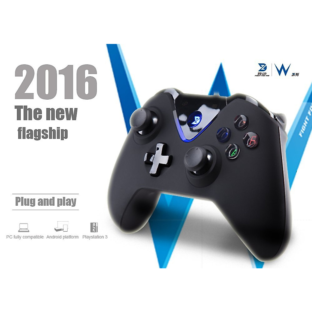 ZD-O RGB Wireless Game Controller for Switch,Fire TV, Windows 7 8 10 PC/Lapto/Android Smartphone Tablet VR TV Box… (Black)
