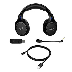 HyperX Cloud Flight – Wireless Gaming Headset for PS5 and PS4, Up to 30-hour battery, Memory foam ear cushions and premium leatherette, Noise-Cancelling Microphone with LED Mic Mute