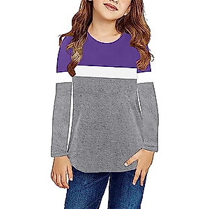 Infant Toddler Baby Boy Girl Sweatshirt Pullover Unisex Casual Solid Sports Sweatshirt T-Shirt Tops Baby Sweatshirts Purple