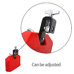 Cow Bell,5 inch ABS Plastic Cow Bell Noisemaker with Stick for Percussion Musical Instruments (Red) Percussion Supplies