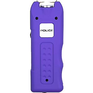 POLICE 628 Stun Gun with LED Flashlight and Siren Alarm, Purple
