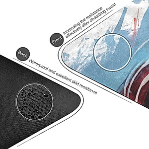 GOODOLD Basketball Yoga Mat, 71 x 26 Inch Non-slip Yoga Mats Folding Travel Exercise Mat Indoor Outdoor Gym Pilates with Storage Bag for Women Men