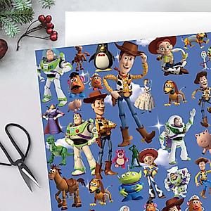 EYQQM Pack of 5 Gift Wrapping Paper 51x75cm Kraft Paper Quality Wrapping Paper Sheets Pack for Kids Birthday, Party Storage Festive Decoration (Blue Sky)