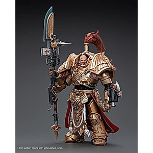 Pipigirl JoyToy Warhammer 40K Space Marine Genuine License 1/18 Soldier, Adeptus Custodes Shield-Captain in Allarus Terminator Armour, 4inch Models Action Figures Kits (Hydon Seronis)