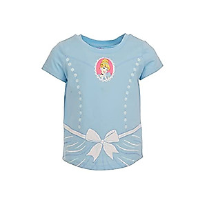 Disney Princess Infant Baby Girls 5 Pack Graphic T-Shirts Blue/Pink/Yellow 18 Months