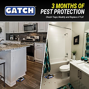 Cockroach Killer Indoor Home (12 Pack), Cockroach Traps Indoor Sticky, Baited Glue Roach Killer Indoor Infestation for Roaches, Spider, Cricket, Cars & Home, Child & Pet Friendly