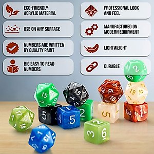 Player's Handbook Dungeons and Dragons 5th Edition with DND Dice and Complete Printable Kit - D&D Core Rulebook - D&D 5e Players Handbook Gift Set - D&D Starter Set Accessory - DND Beginner Gift Set