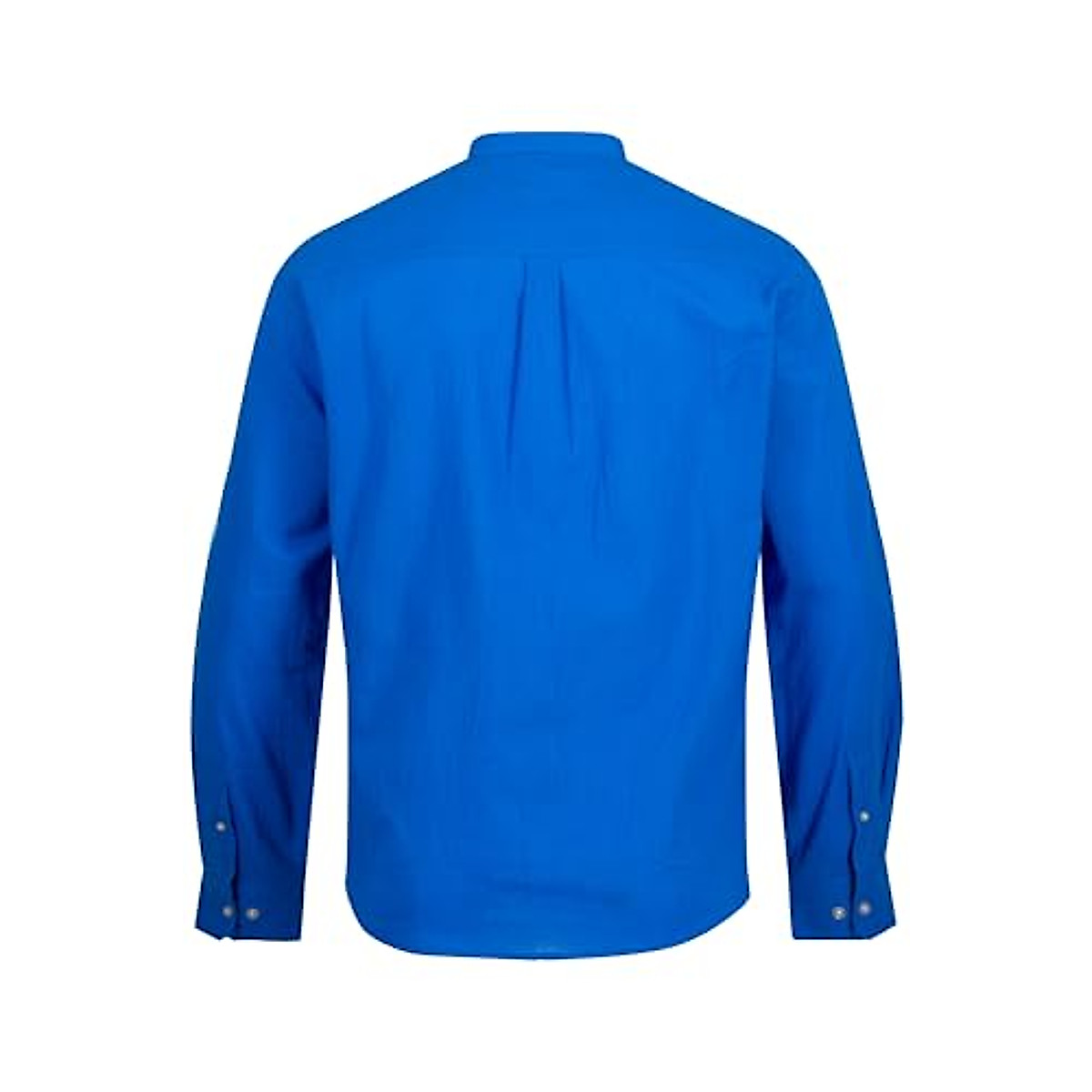 JP 1880 Menswear Big & Tall Plus Size L-8XL Shirt, Long Sleeve, crêpe Fabric, Stand-up Collar, Modern fit Strong Blue XXXX-Large 818339763