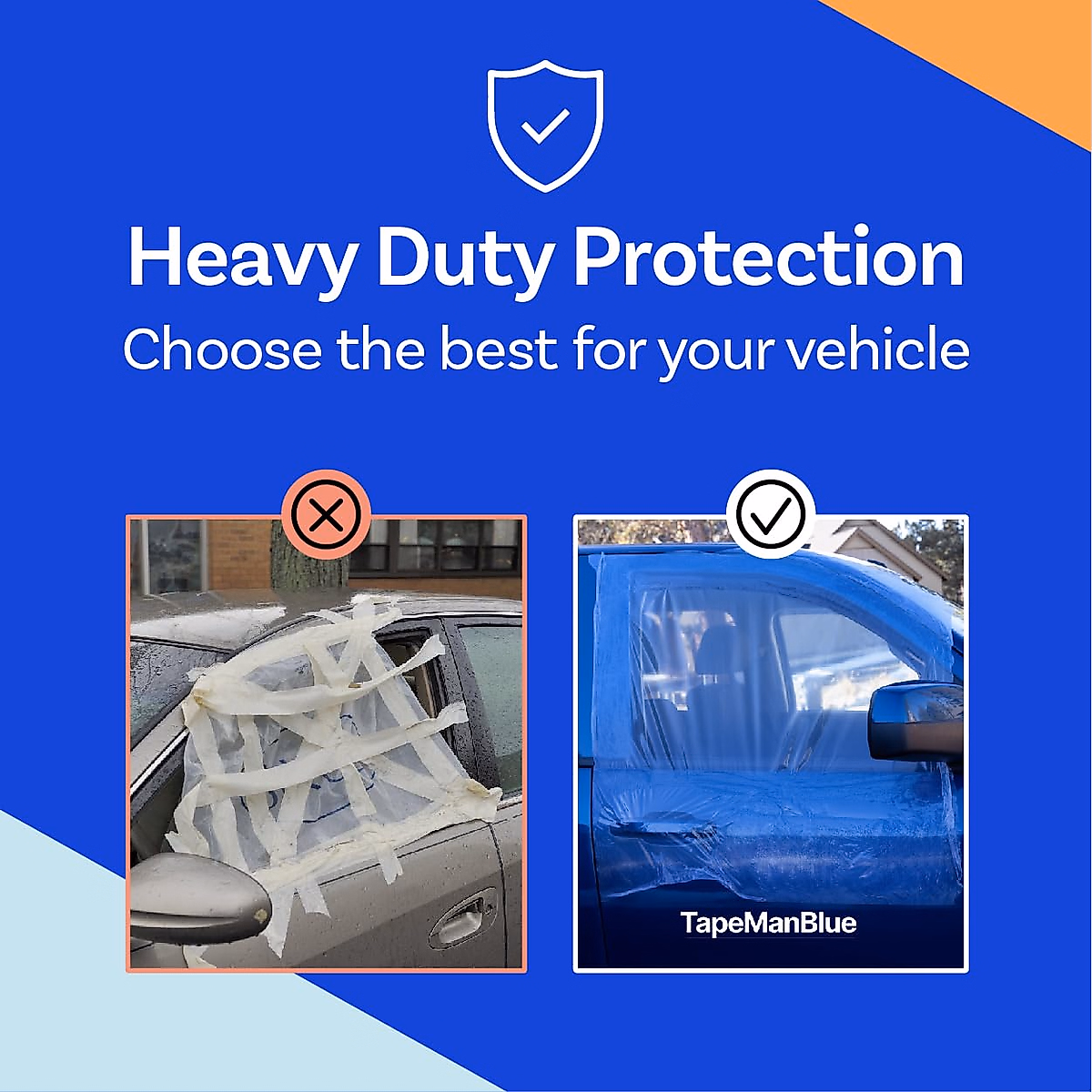 Crash Wrap, 36 inch x 100 feet, Clear Collision Wrap for Damaged Vehicles & Car Windows, Removes Cleanly, Made in America