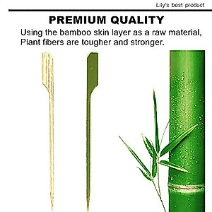 3.5 inch Bamboo wood wooden Paddle Picks Skewers Toothpicks for Cocktail，Appetizers，Fruit，Sandwich，Barbeque Snacks.More Size Choices 3.5''/ 4.7''/ 7''/ 10'' (Pack of 100)