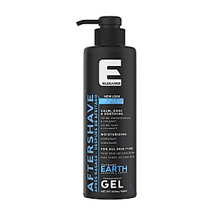 Elegance After Shave Lotion for Men, 500ml, Earth (Blue), Real Shaving Relief, After Shave that Hydrates and Revitalizes your Skin, 16.9 Oz Earth Blue)