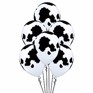 Qualatex Holstein Cow Print Biodegradable Latex Balloons 11-Inches Round (20-Units)