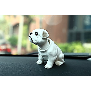 siyaful Bobbing Head Dog-Bobble Head Auto Car Dashboard Decors Toy Bulldog English