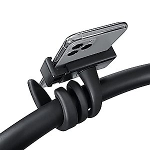 liuliuby Stroller Phone Holder Accessory - Universal Stroller Accessories for Parent, Baby & Toddler – Phone Clamp with Non-Slip Silicon Arm Grip for Belly Bar, Hand Bars, Frames, Shopping Carts