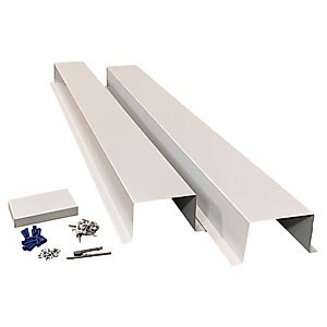 EAGLE 1 Metal Line Set Cover Kit for Mini Split and Central Air Conditioner & Heat Pump (Multiple Sizes and Colors) (6x4, White)