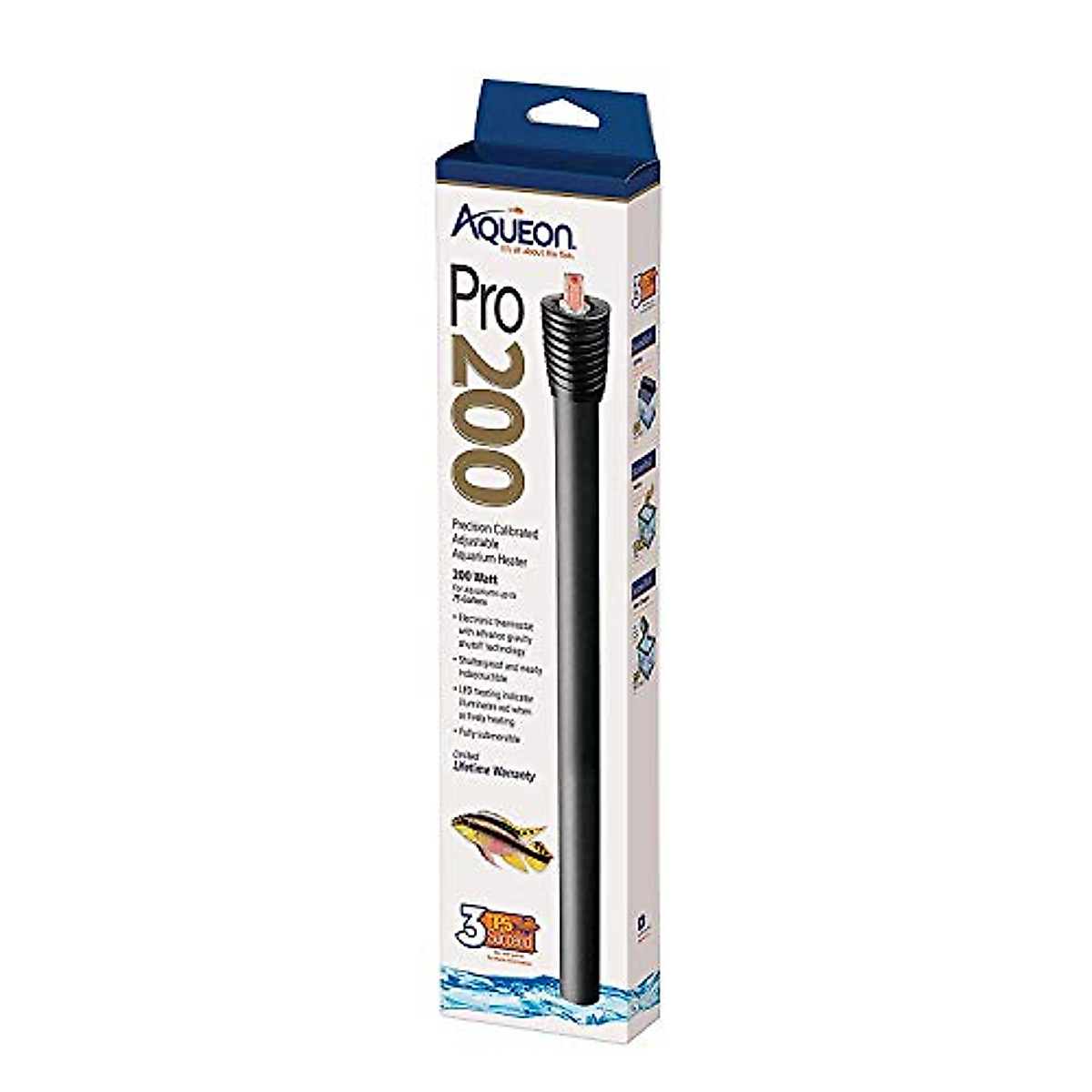 Aqueon Adjustable Pro Aquarium Heater, 200W