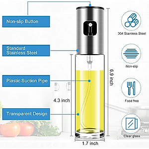 Hweryho Oil Sprayer for Cooking, Olive Oil Sprayer Mister, 105ml Olive Oil Spray Bottle, Olive Oil Sprayer for Air Fryers, Oil Sprayer, Olive Oil Spray for Salads, Barbecues, Kitchen Baking,Salad,BBQ