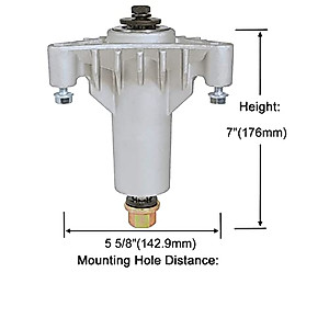 q&p 42" Spindle Assembly Bracket with Pulley Replaces 130794 with 153535 Mandrel Pulley Black Colour Pulley Surface, YZ Split Steel