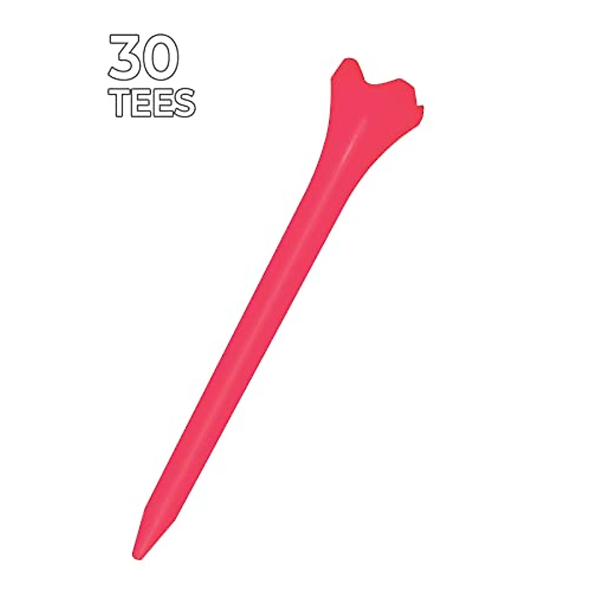 PRIDE GOLF TEE unisex adult 30 Count Golf Tees, Citrus Pink, 3.25 US