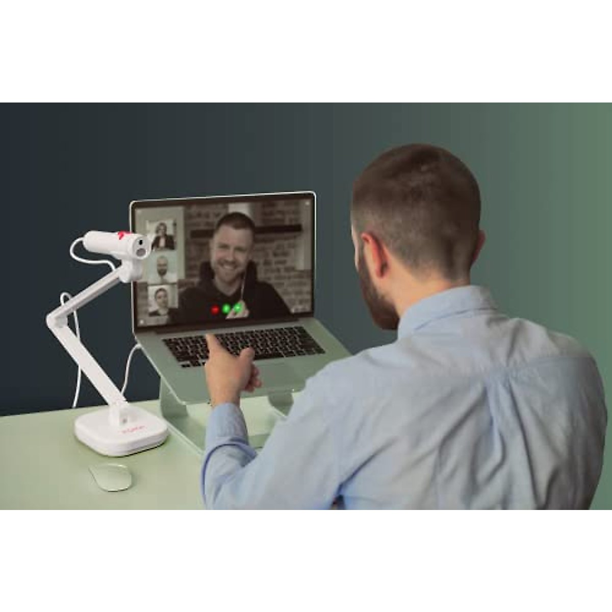 INSWAN INS-3 Detachable USB Document Camera for Teachers, built-in Mic, Light, Dual-Mode Autofocus, Windows, MacOS,Chromebook Compatible for Remote Teaching, Distance Learning, Webcam Web Conferencing