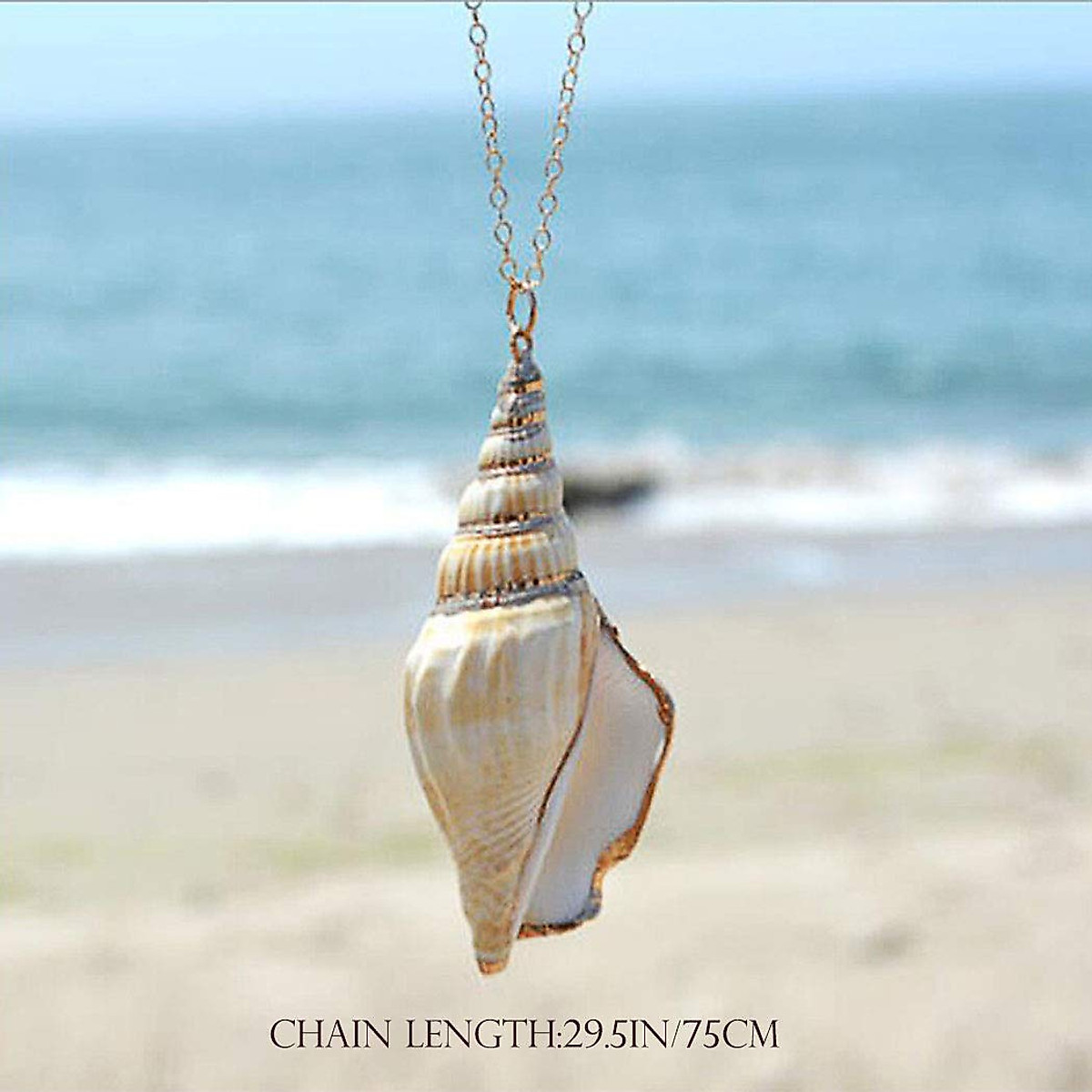 Artmiss Women Long Y Necklace Shell Pendant Necklace Starfish Gold Chain for Women