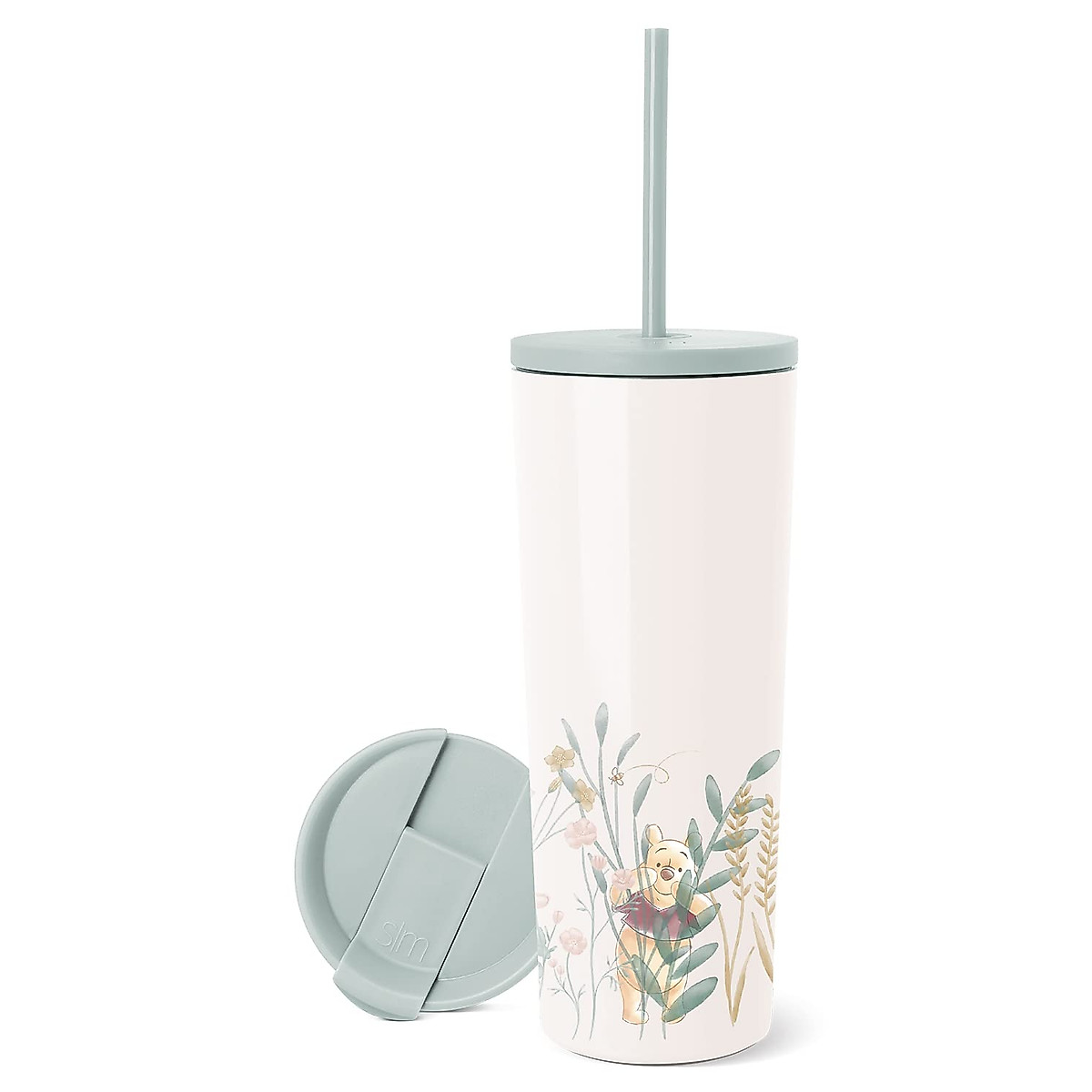 Simple Modern Disney Insulated Tumbler Cup with Flip Lid and Straw Lid | Gifts for Women Men Reusable Stainless Steel Water Bottle Travel Mug | Classic Collection | 24oz Winnie the Pooh