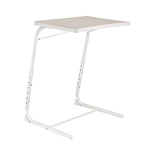 Liftable Laptop Table Bedside Study Wirting Table Student Dormitory Computer Table Height Adjustable for Small Space (White)