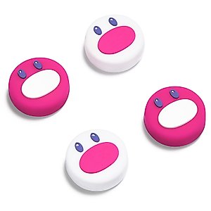 Switch Thumb Grips Joystick Caps Compatible with Nintendo Switch/OLED/Lite Controller Accessories,FUNLAB Cute Silicone Analog Stick Cover,4PCS - Wugtrio Pink & Wiglett White