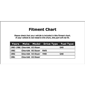 Brake Master Cylinder Compatible With Chevrolet K5 Blazer GAS 1981 1982 1983 1984 1985 1986 PC-723388