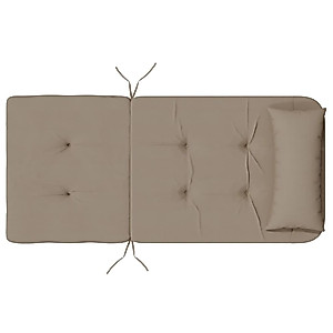 CHARMMA Adirondack Chair Cushions 2 pcs Taupe Oxford Fabric, Decor