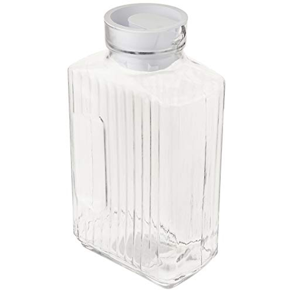 Anchor Hocking Glass Bistro Pitcher with White Stopper, 64-Ounce, Clear